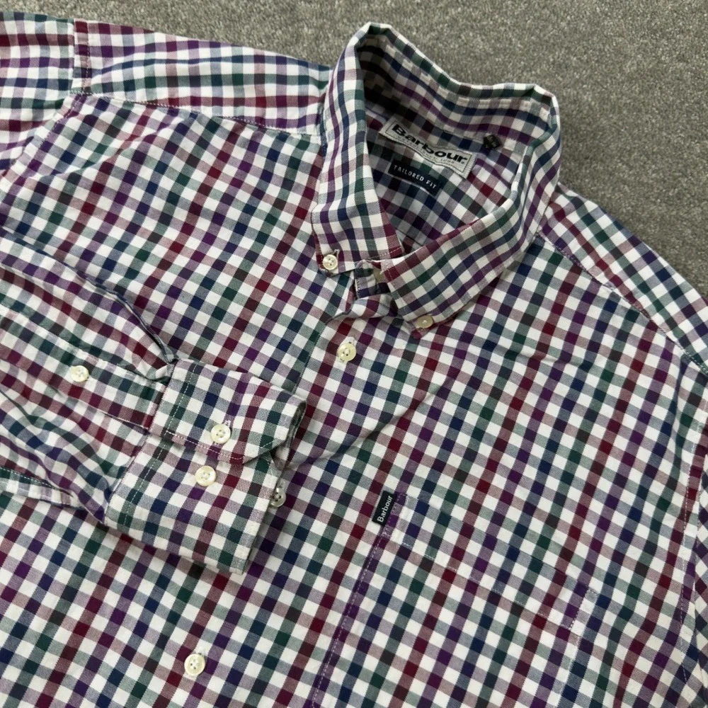 Barbour | Shirts | Barbour Button Down Shirt Mens L Multi Gingham ...